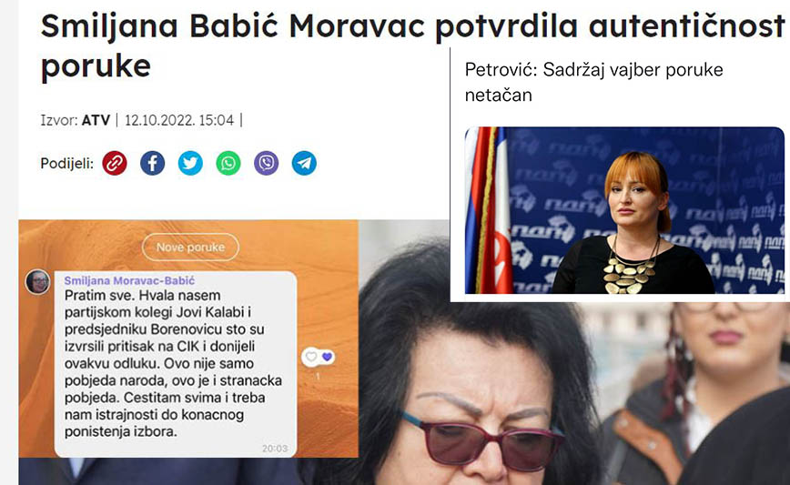 "U laži su kratke noge" - Moravac Babić i oštar demant partijskim kolegama